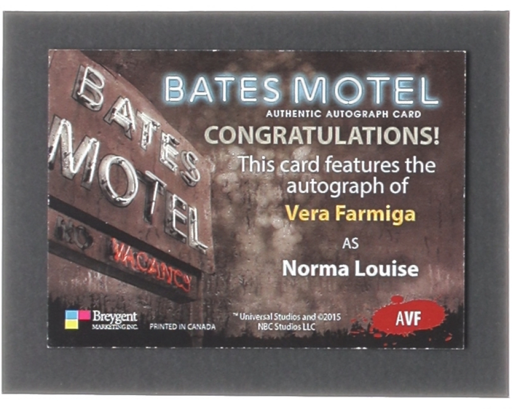 Vera Farmiga as Norma Bates 2016 Bates Motel Season Two Autographs Red ...