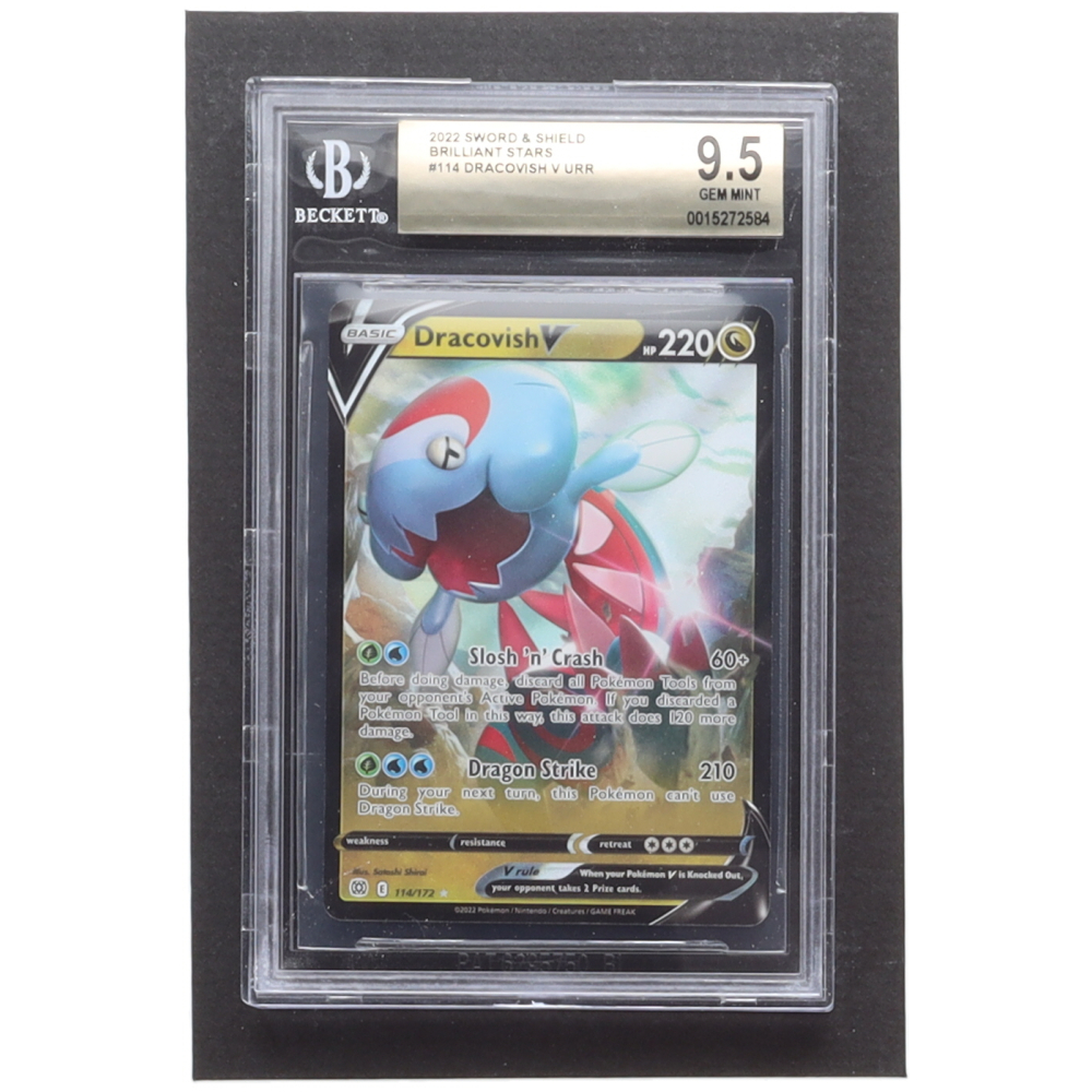 Dracovish V 2022 Pokemon Sword and Shield Brilliant Stars #114 (BGS 9.5 ...