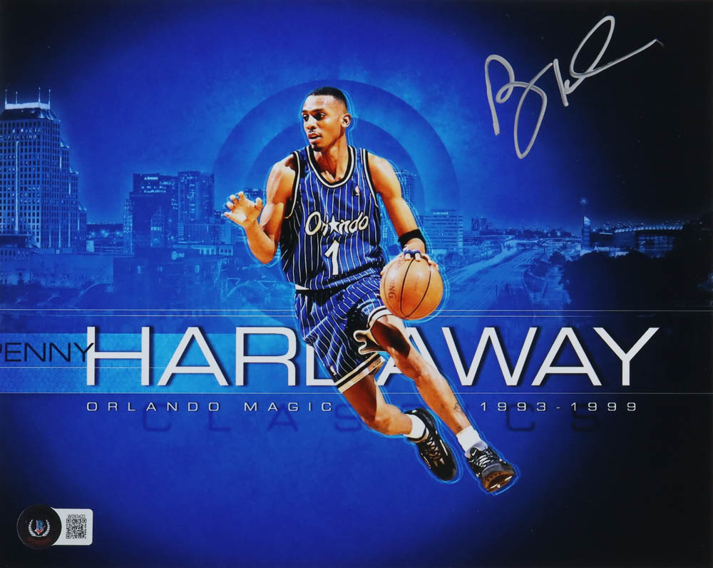 Penny Hardaway Signed Magic 8x10 Photo (Beckett) | Pristine Auction