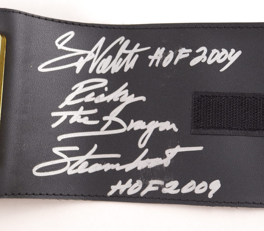 Replica WWE Championship Belt Signed by (4) with Jimmy Hart, Greg ...