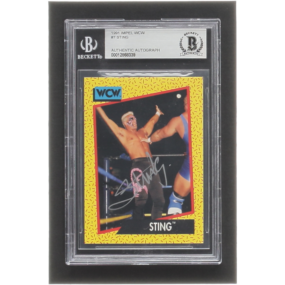 Sting Signed 1991 Impel WCW #7 (BGS) | Pristine Auction