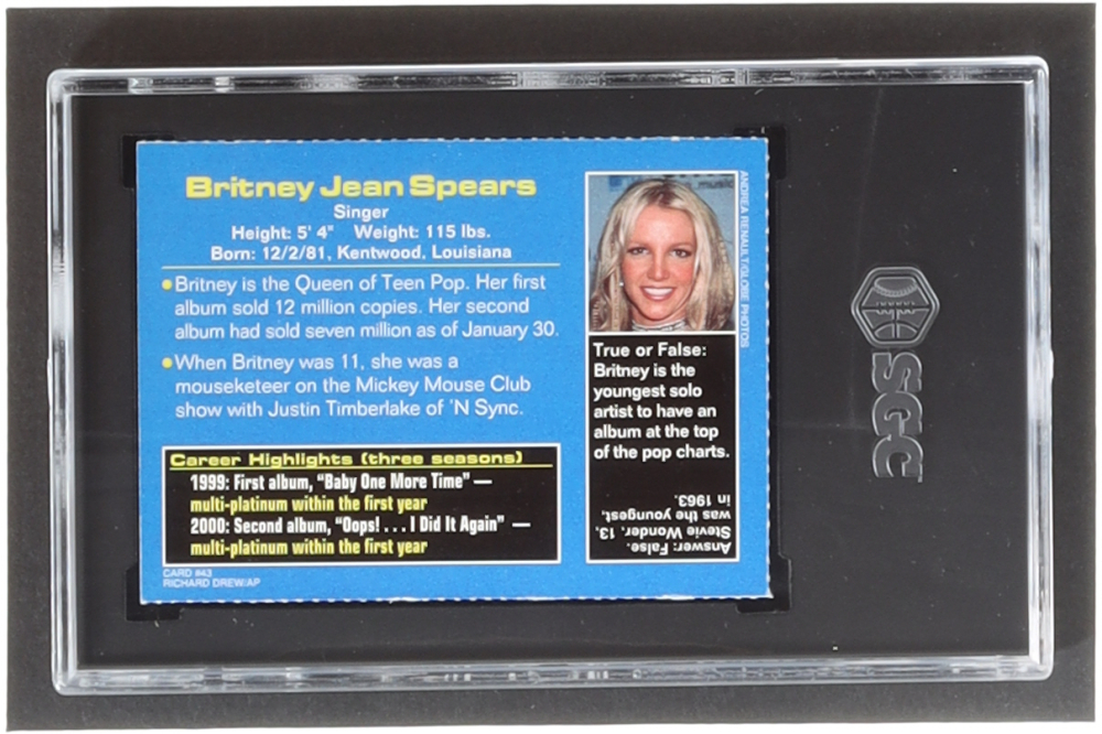 Britney Spears 2001 Sports Illustrated for Kids #43 Singer / Dancer RC ...