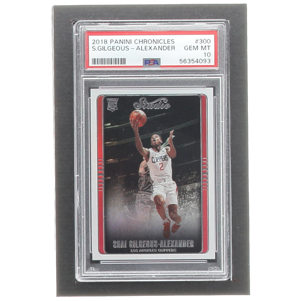 Shai Gilgeous-Alexander 2018-19 Panini Chronicles / Studio #300 RC (PSA ...