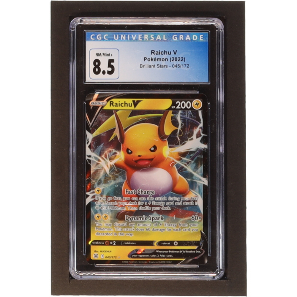 Raichu V 2022 Pokemon Sword and Shield Brilliant Stars #45 (CGC 8.5 ...