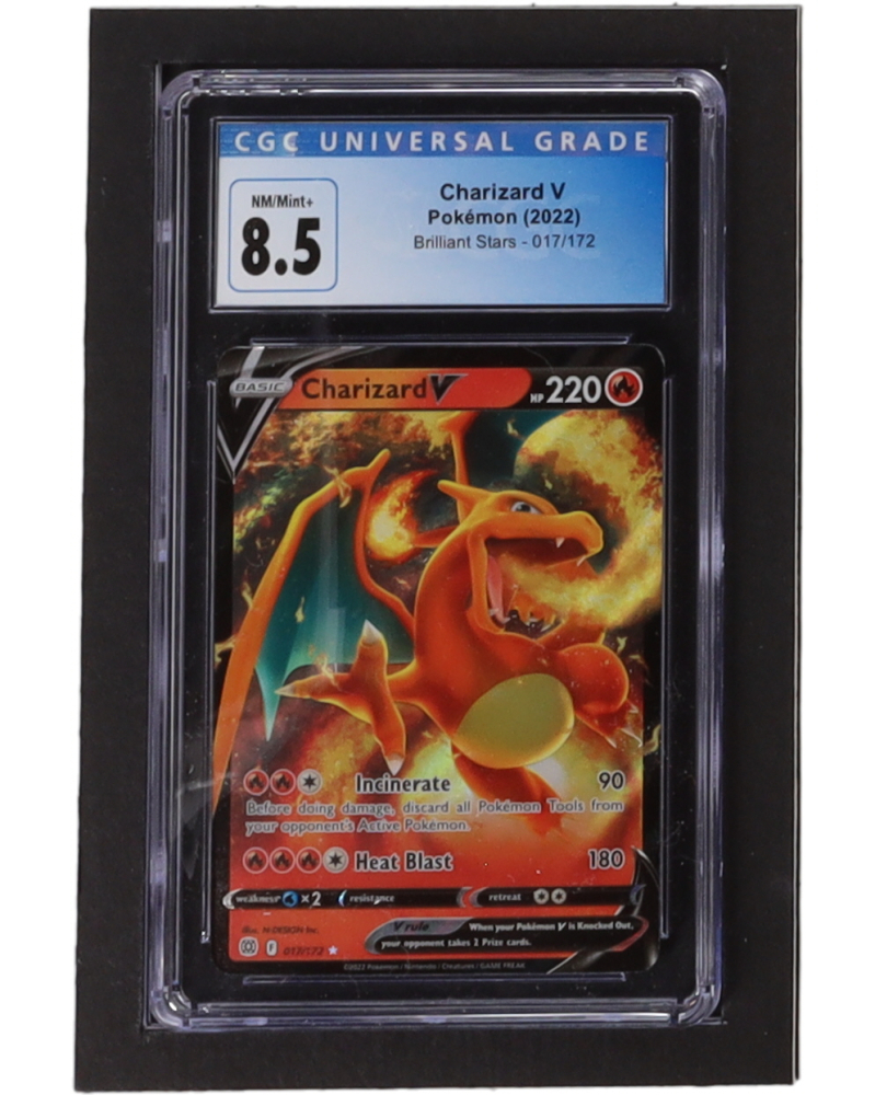 Charizard V 2022 Pokemon Sword and Shield Brilliant Stars #17 (CGC 8.5 ...