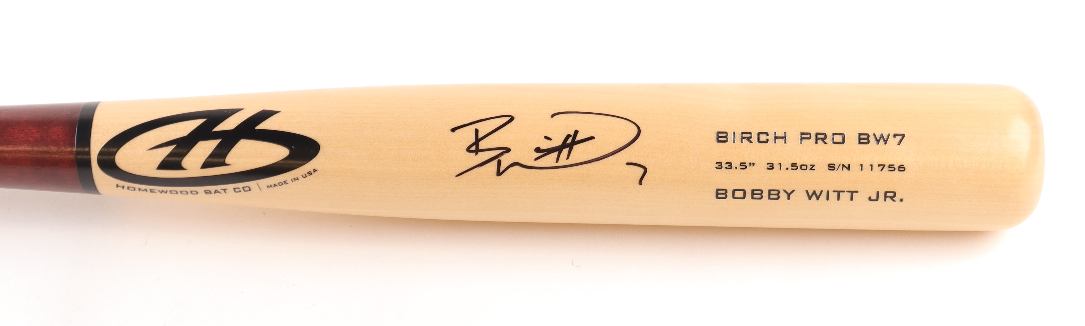 Bobby Witt Jr. Signed Homewood Bat Company Player Model Baseball Bat (Beckett) | Pristine Auction