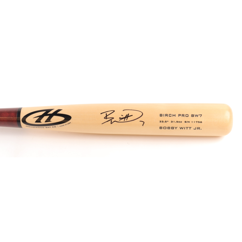 Bobby Witt Jr. Signed Homewood Bat Company Player Model Baseball Bat ...