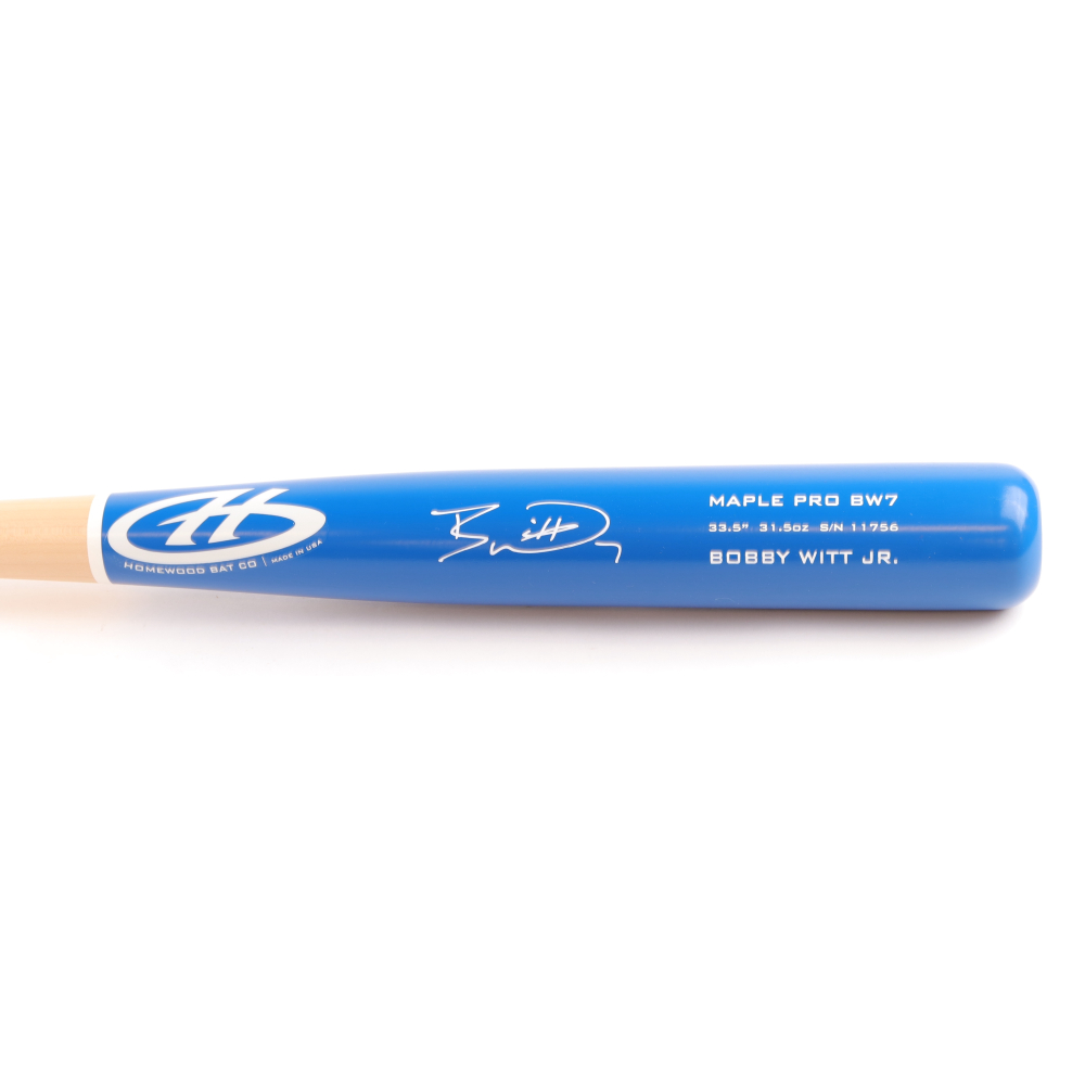Bobby Witt Jr. Signed Homewood Bat Company Player Model Baseball Bat ...