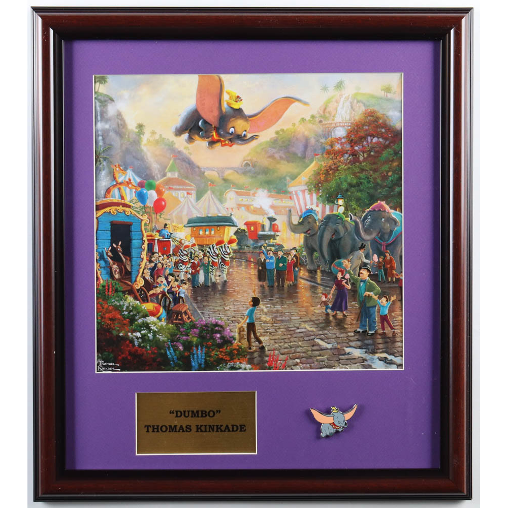Thomas Kinkade "Dumbo" 16x16 Custom Framed Print Display With Dumbo ...