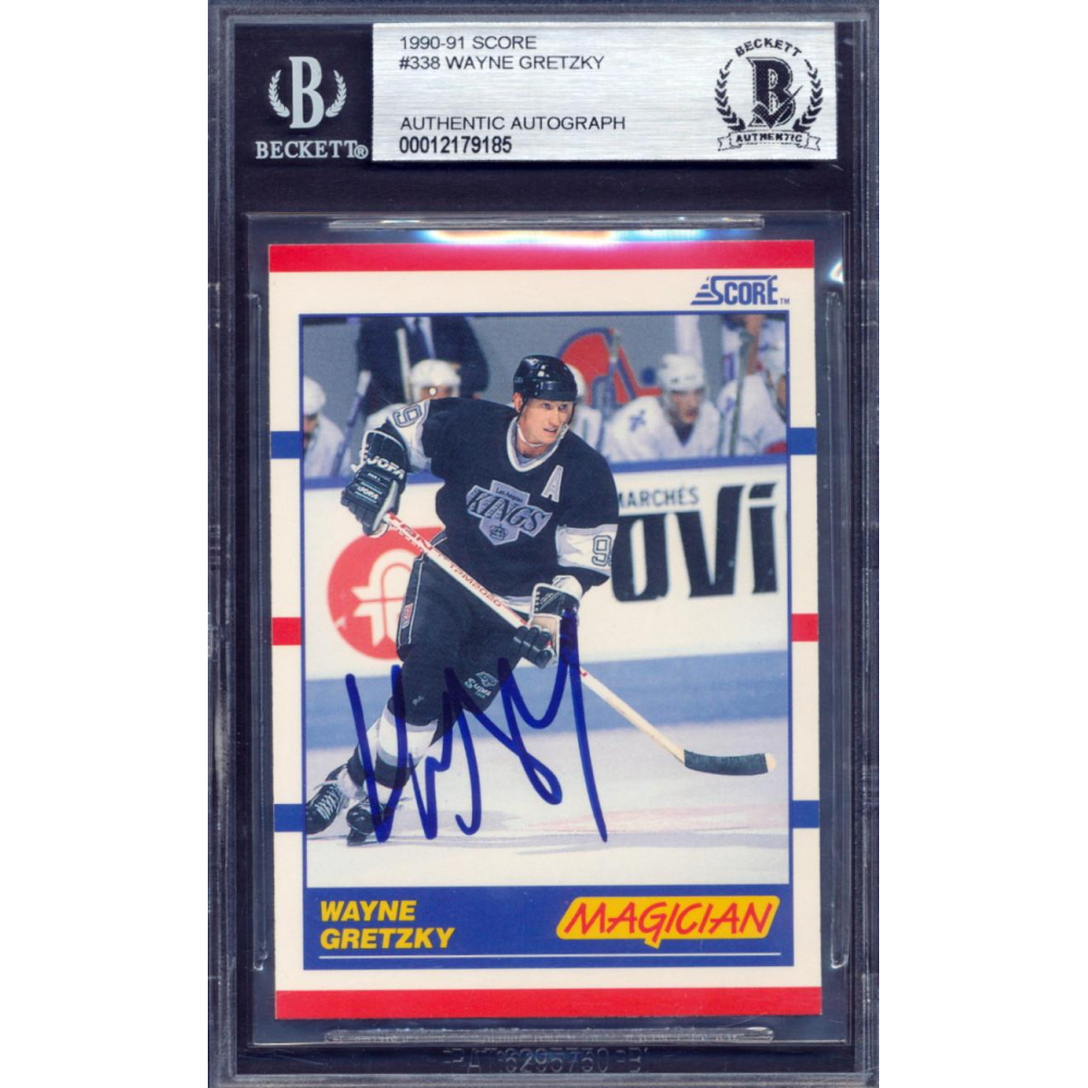 Wayne Gretzky Signed 1990-91 Score #338 (BGGS) | Pristine Auction