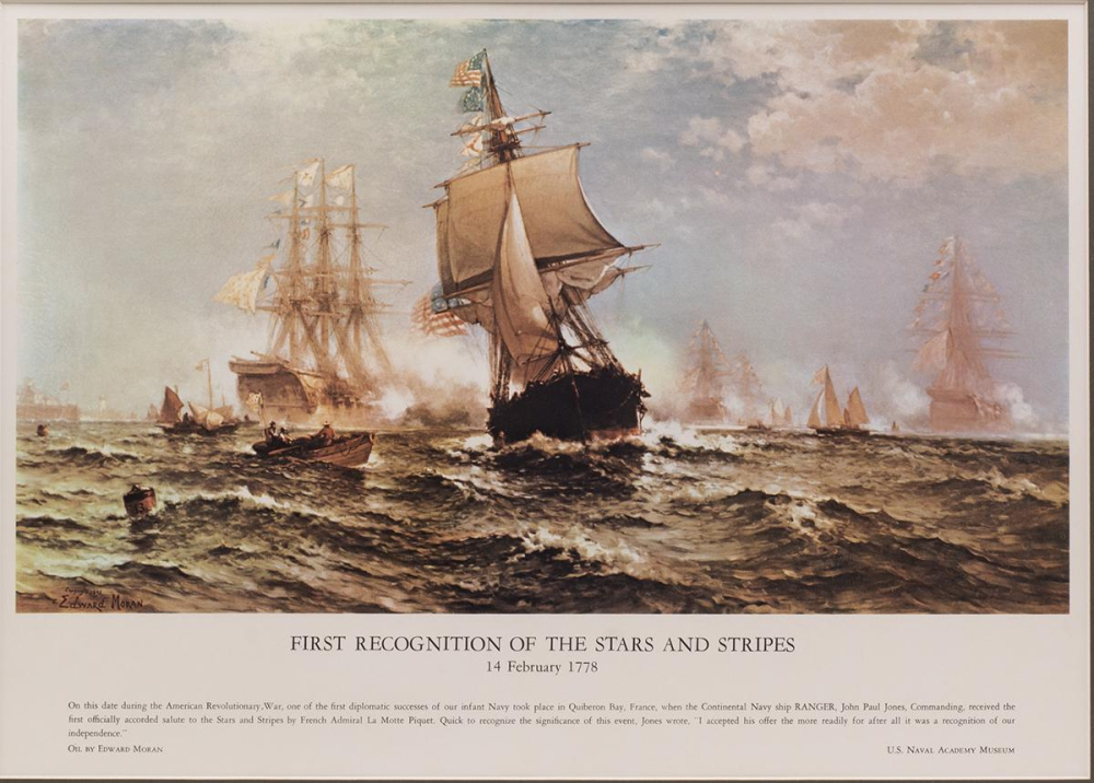 United States Navy "First Recognition of the Stars and Stripes" Custom ...