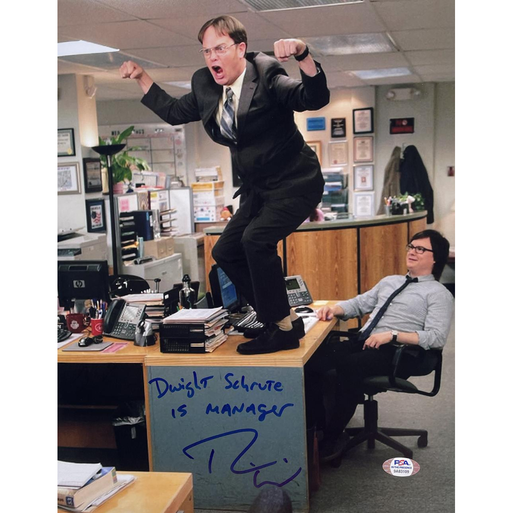 Rainn Wilson Signed "The Office" 11x14 Photo Inscribed "Dwight Schrute ...