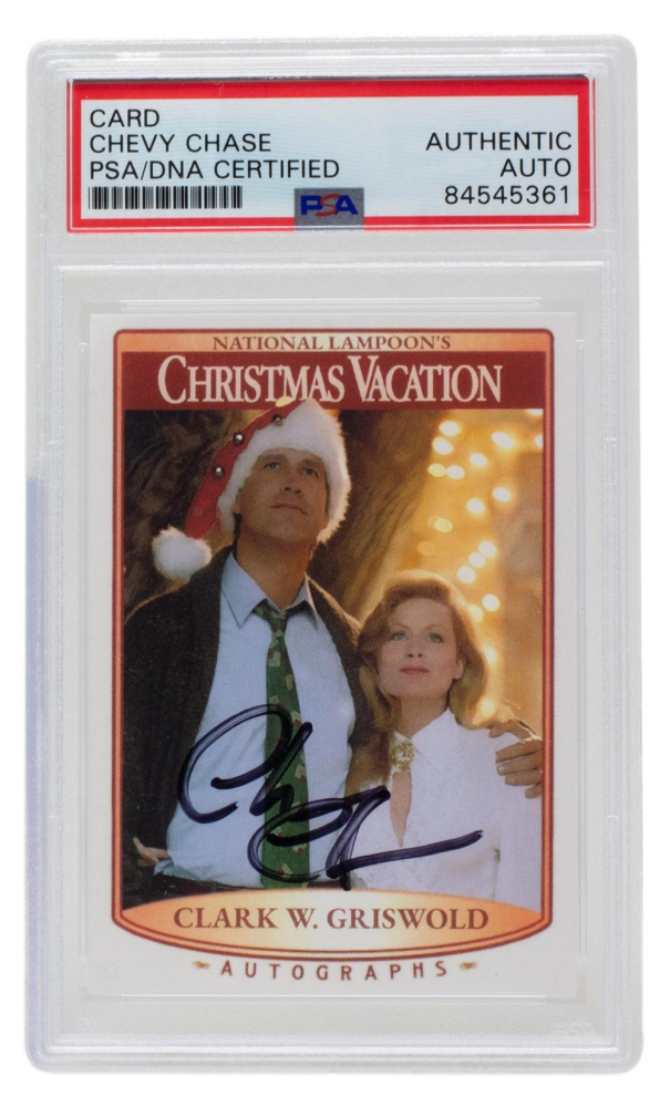 Chevy Chase Signed "National Lampoon's Christmas Vacation" Trading Card ...