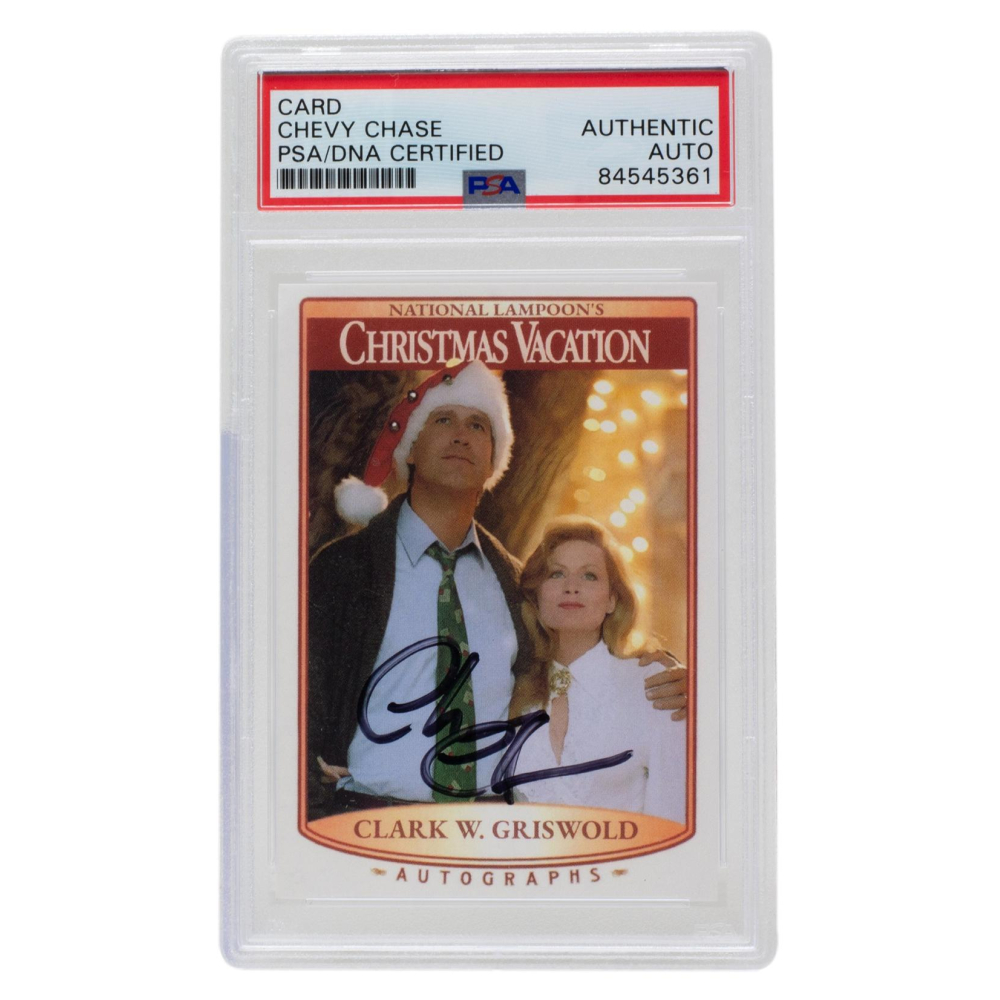 Chevy Chase Signed "National Lampoon's Christmas Vacation" Trading Card ...