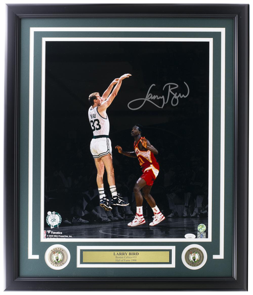 Larry Bird Signed Celtics Custom Framed Photo (JSA & Bird) | Pristine ...