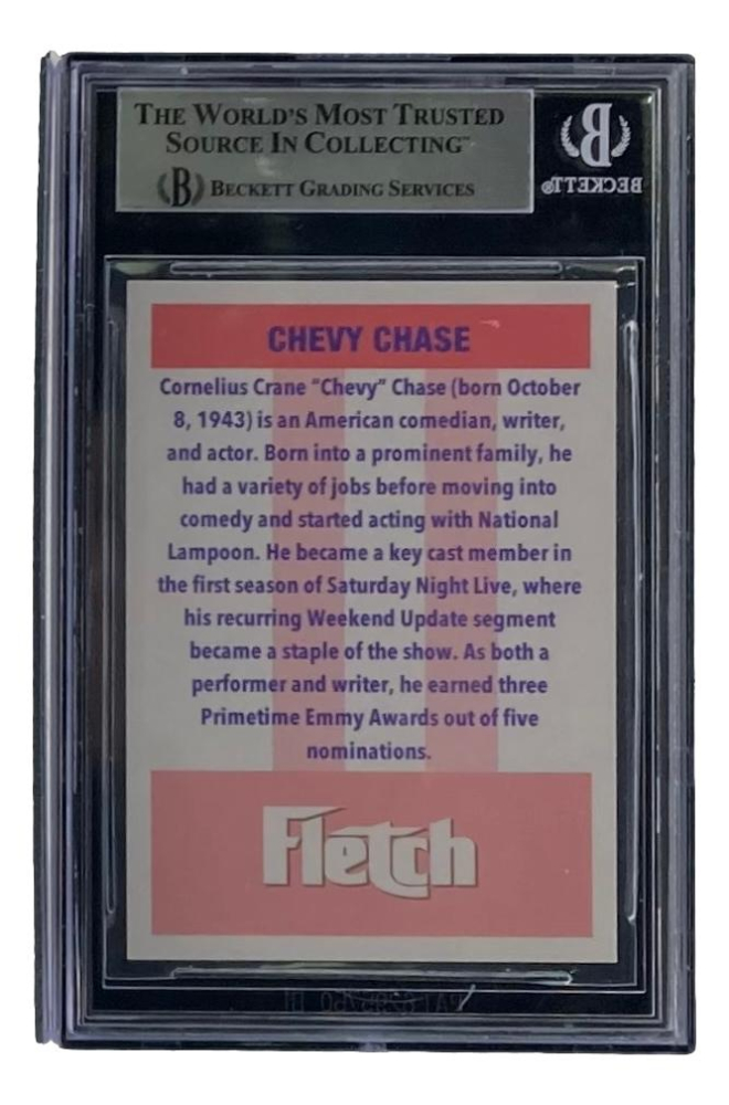 Chevy Chase Signed "Fletch" Custom Trading Card (BGS) | Pristine Auction