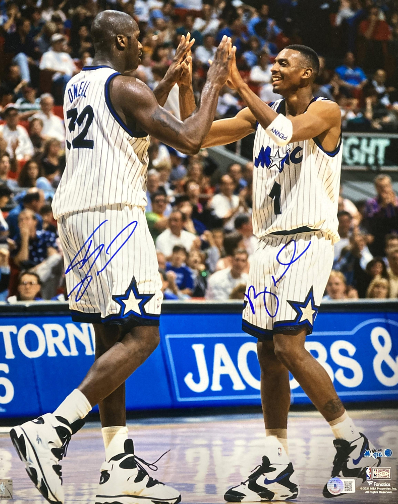 Shaquille O'Neal & Anfernee "Penny" Hardaway Signed Magic 16x20 Photo ...