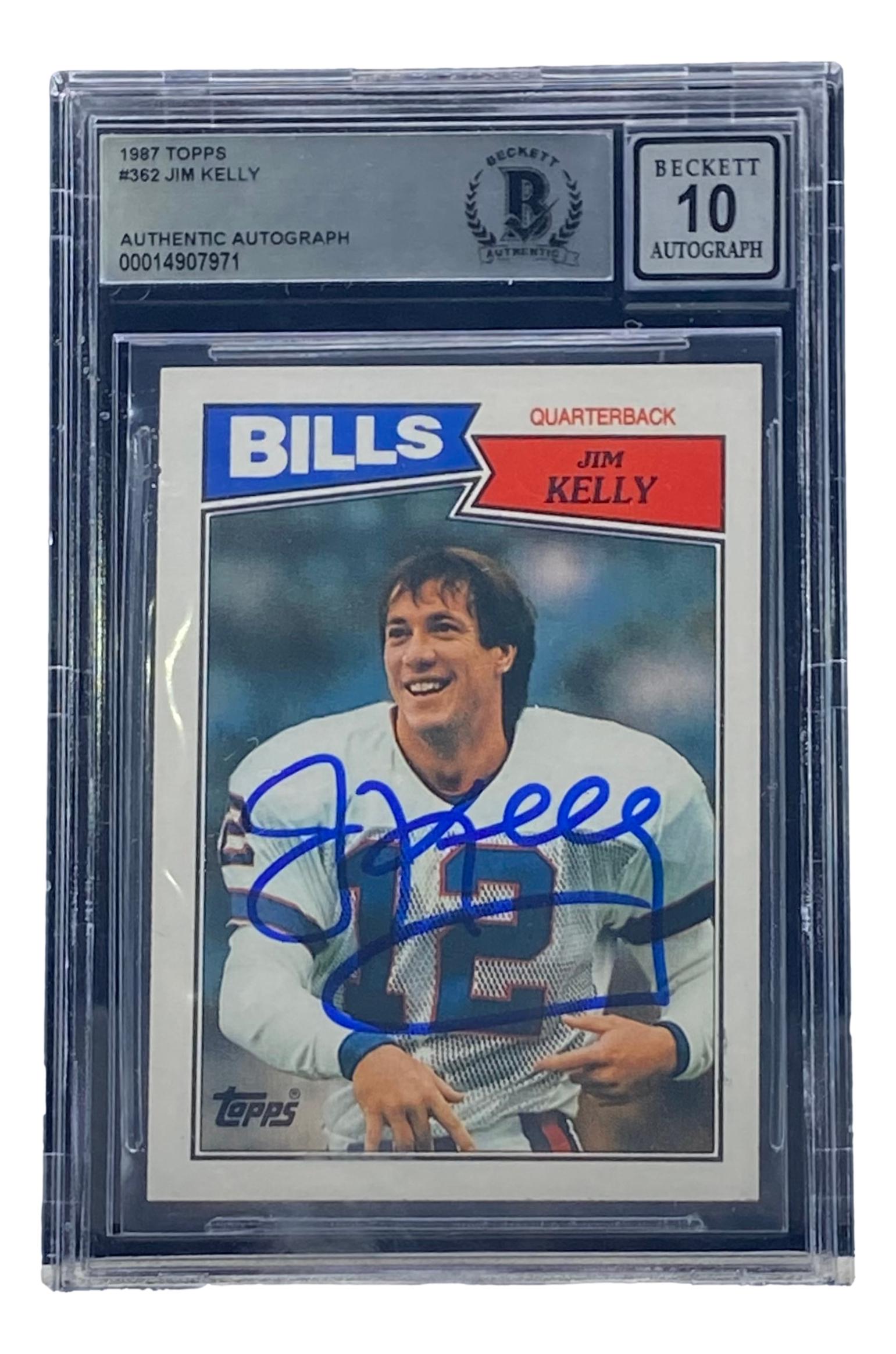 Jim Kelly Signed 1987 Topps #362 RC (BGS) | Pristine Auction