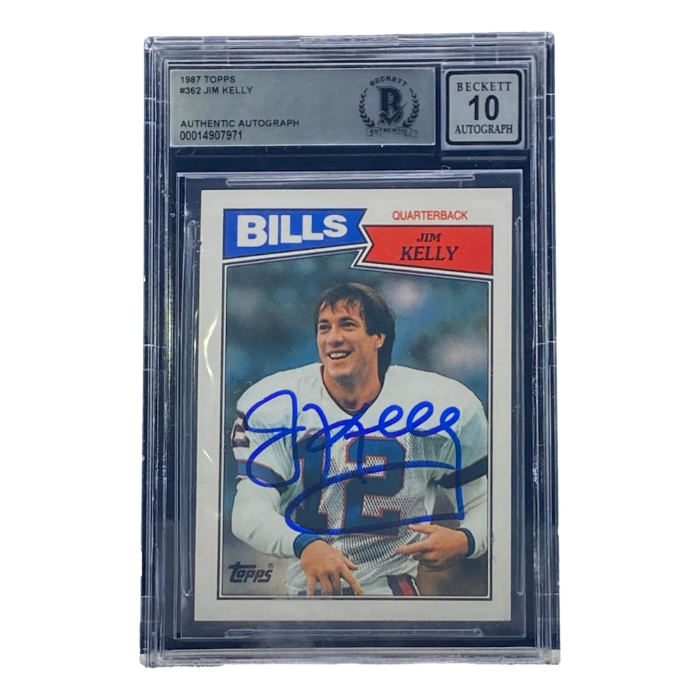 Jim Kelly Signed 1987 Topps #362 RC (BGS) | Pristine Auction