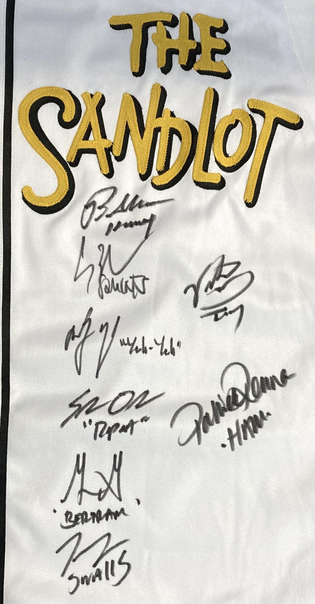 "The Sandlot" Baseball Jersey Cast-Signed by (8) with Patrick Renna ...