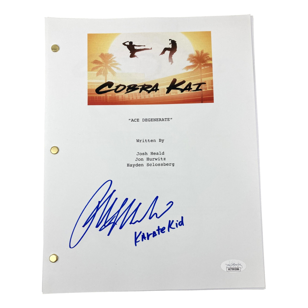 Ralph Macchio Signed "Cobra Kai" Movie Script Inscribed "Karate Kid ...