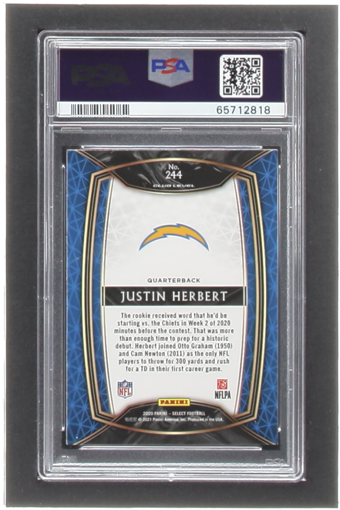 Justin Herbert 2020 Select #244 RC (PSA 9) | Pristine Auction