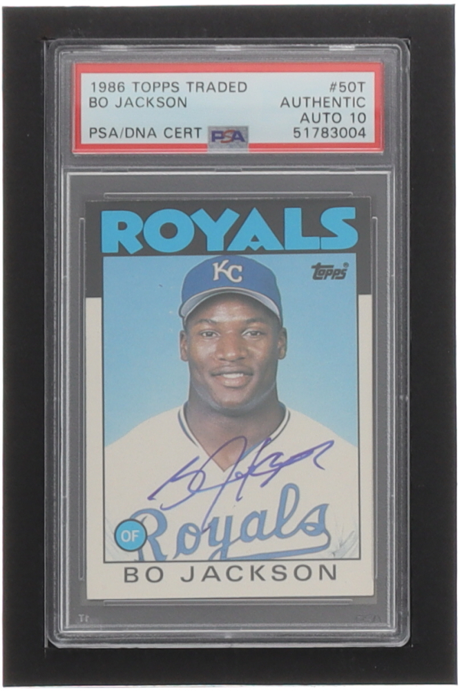 Bo Jackson Signed 1986 Topps Traded #50T XRC (PSA) | Pristine Auction