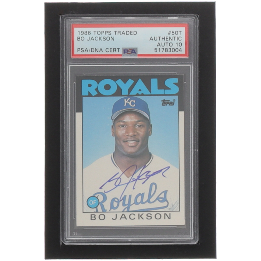 Bo Jackson Signed 1986 Topps Traded #50T XRC (PSA) | Pristine Auction