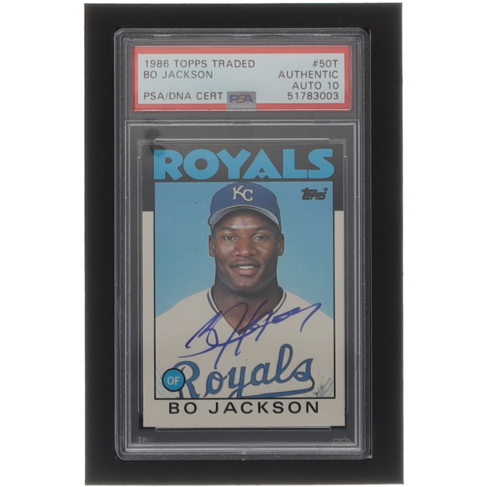 Bo Jackson Signed 1986 Topps Traded #50T XRC (PSA) | Pristine Auction