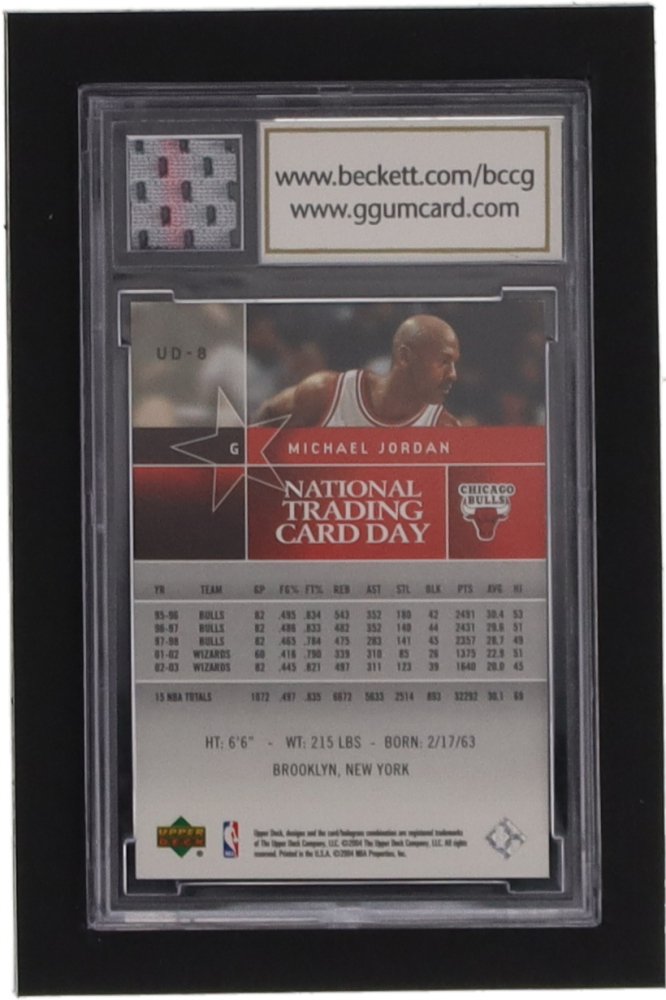 Michael Jordan 2004 National Trading Card Day #UD8 with Game-Used ...
