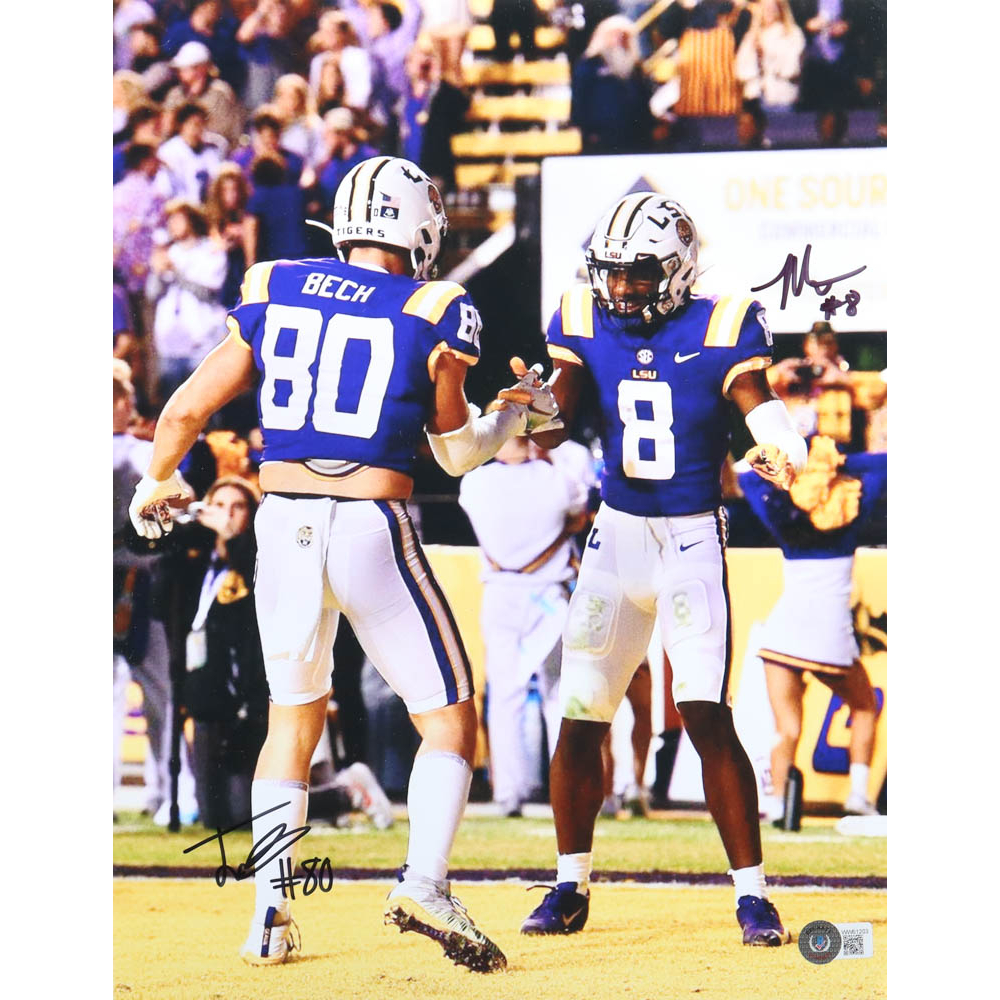 Malik Nabers & Jack Bech Signed LSU Tigers 11x14 Photo (Beckett ...