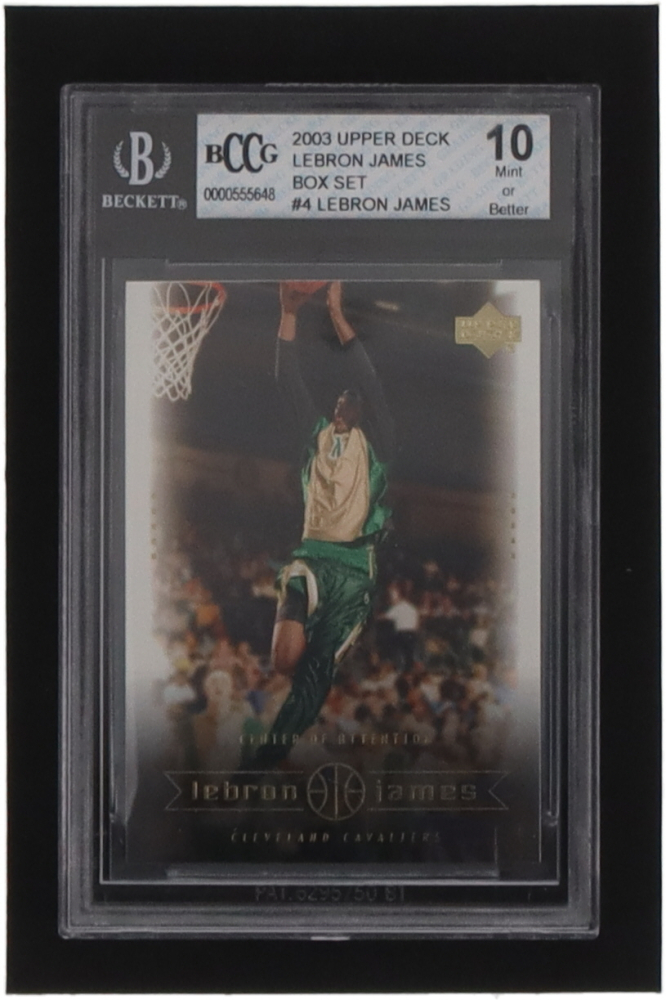 LeBron James 2003 Upper Deck LeBron James Box Set #4 Center of Attention RC (BCCG 10) | Pristine ...