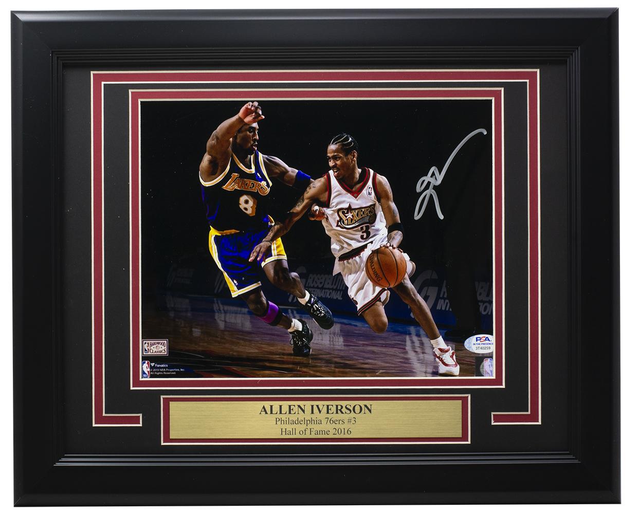 Allen Iverson Signed 76ers Custom Framed Photo (PSA) | Pristine Auction
