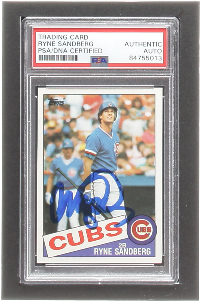 Ryne Sandberg Signed 1985 Topps #460 (PSA) | Pristine Auction