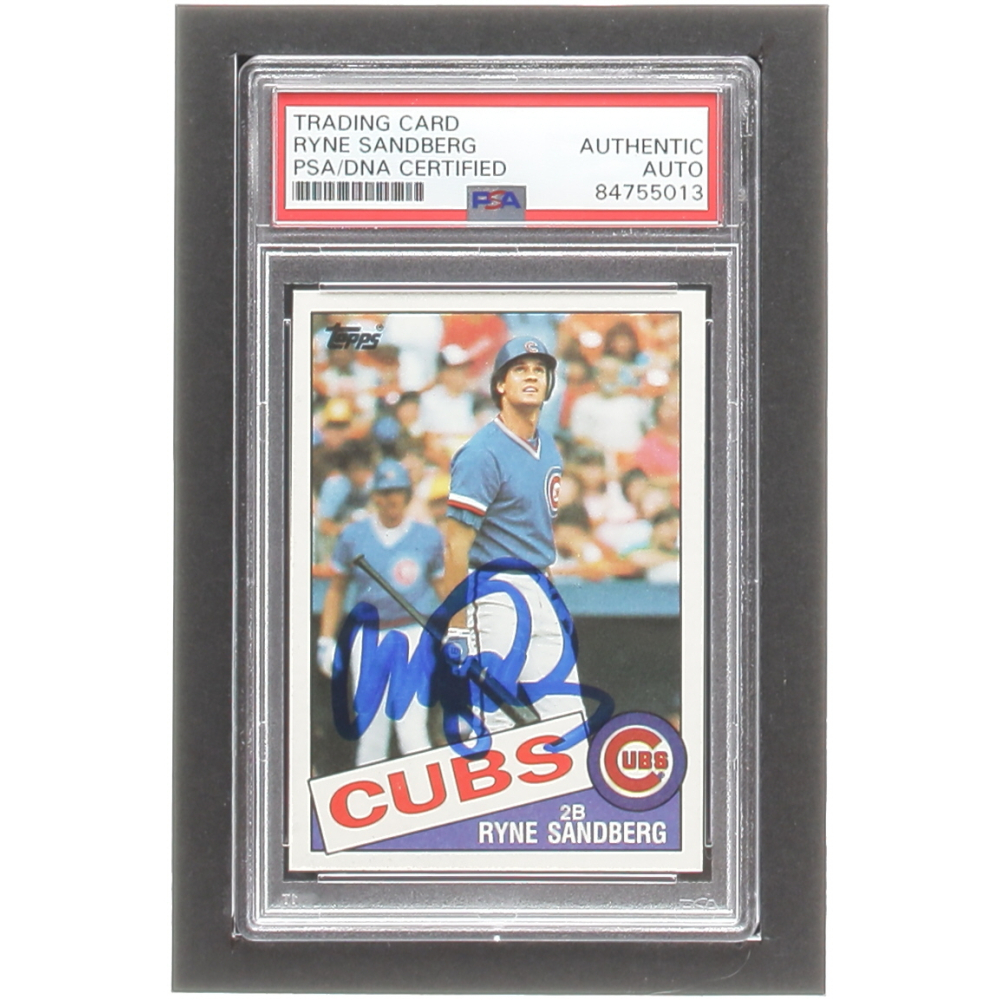 Ryne Sandberg Signed 1985 Topps #460 (PSA) | Pristine Auction