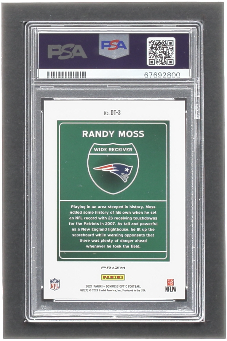 Randy Moss 2021 Donruss Optic Downtown! #3 (PSA 10) | Pristine Auction