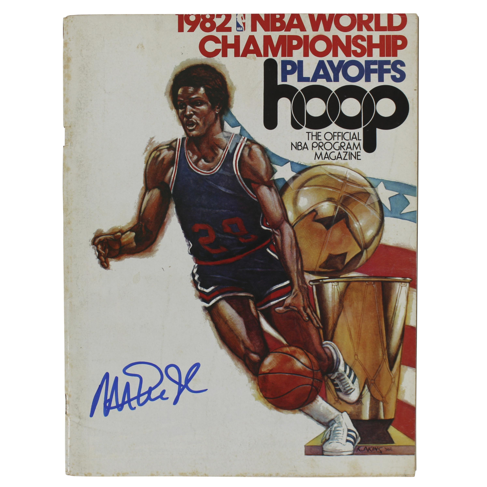 Magic Johnson Signed 1982 NBA World Championship Program (Beckett ...
