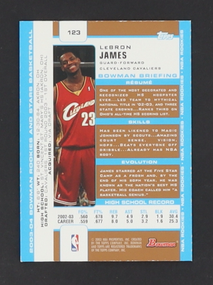 LeBron James 2003-04 Bowman Gold #123 RC | Pristine Auction