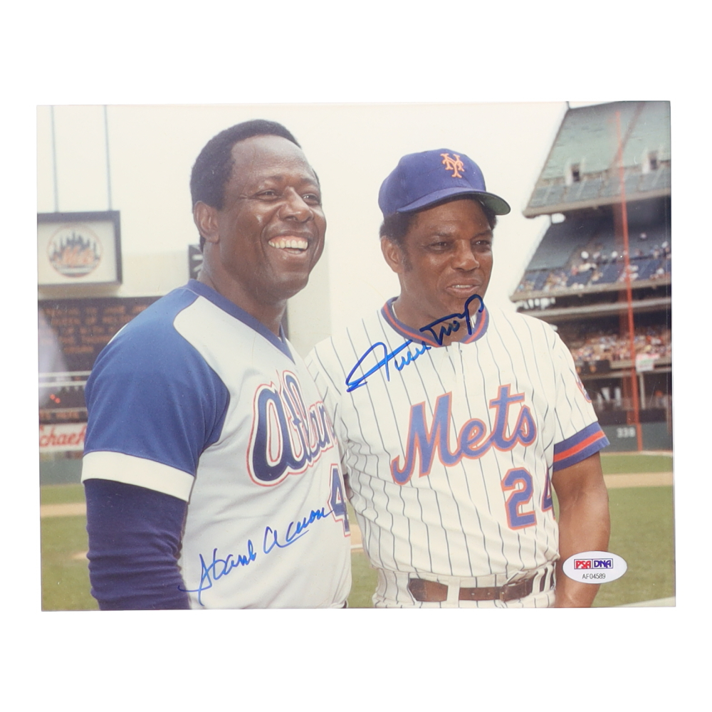 Hank Aaron & Willie Mays Signed 8x10 Photo (PSA) | Pristine Auction