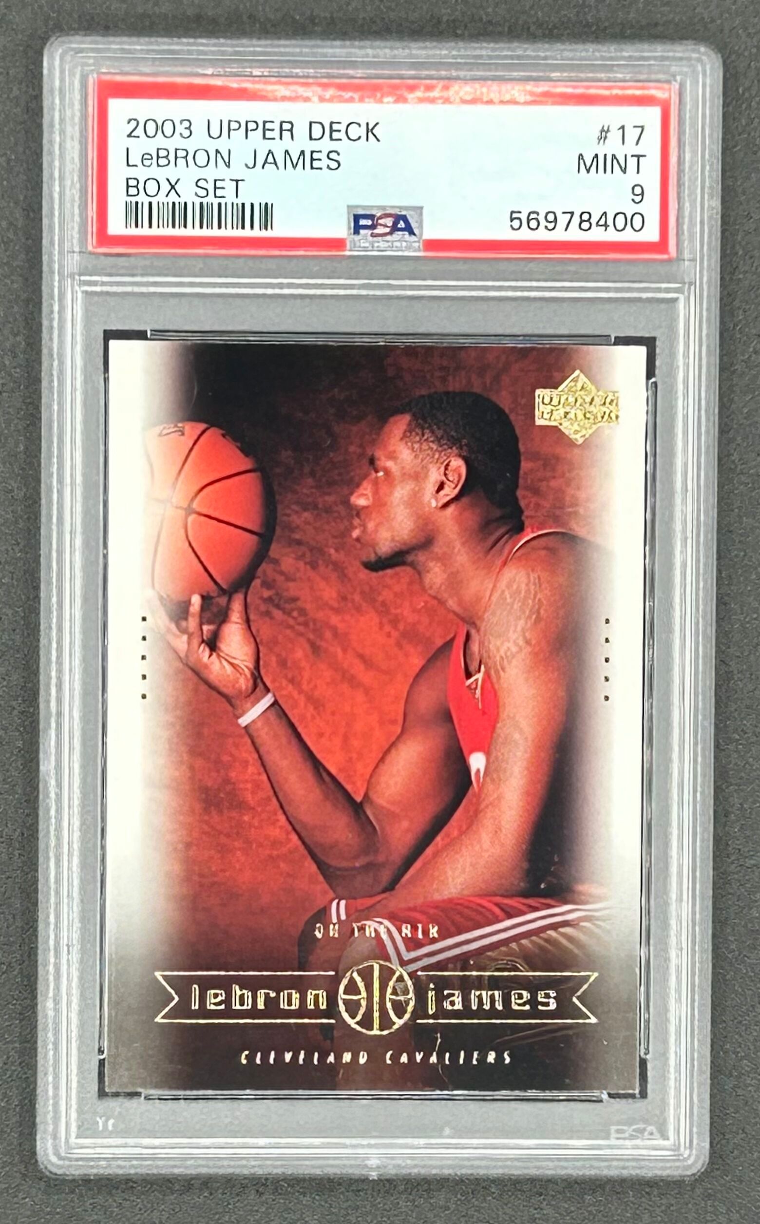 LeBron James 2003 Upper Deck LeBron James Box Set #17 On The Air (PSA 9 ...