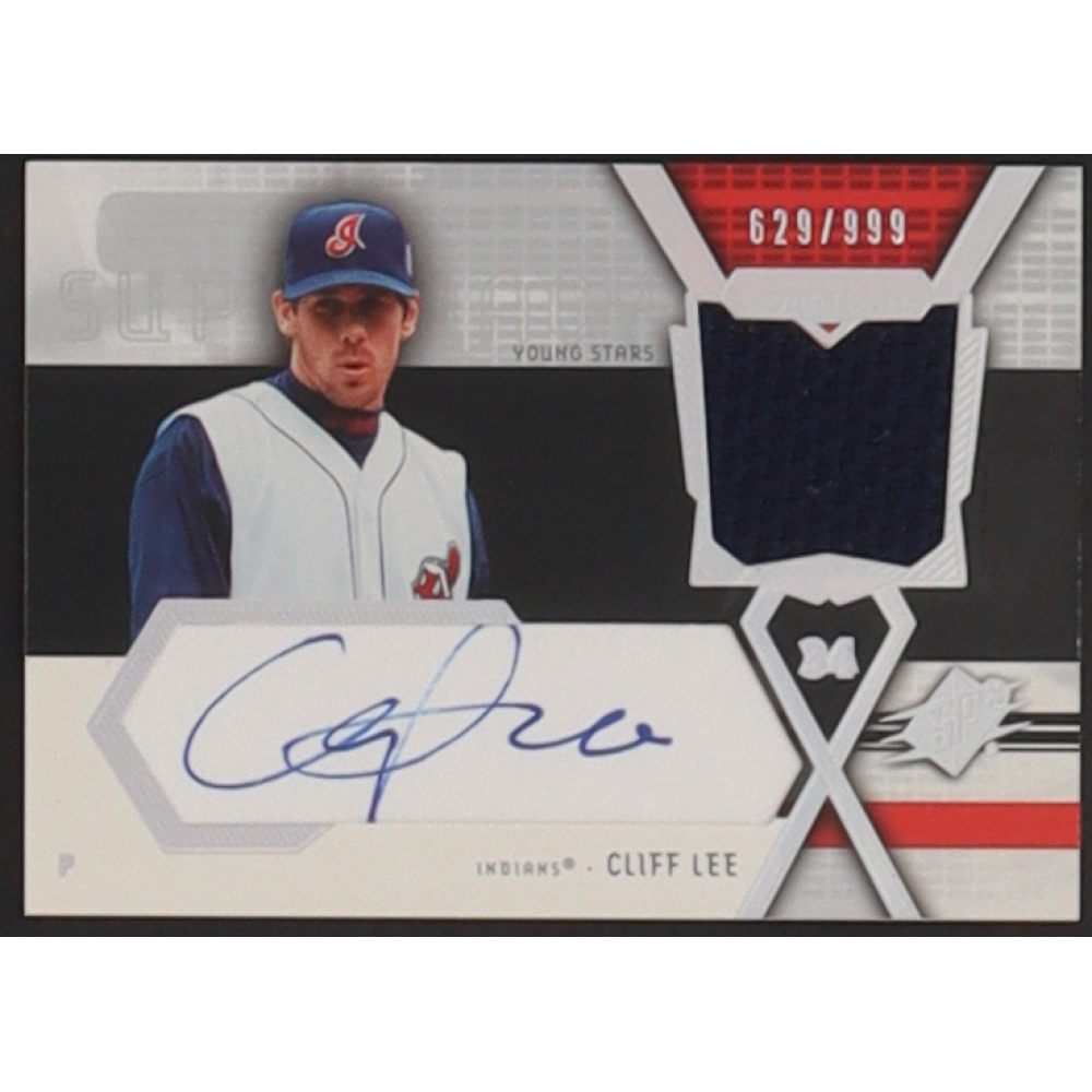 Cliff Lee 2004 SPx Swatch Supremacy Signatures Young Stars #CL #629/999 ...