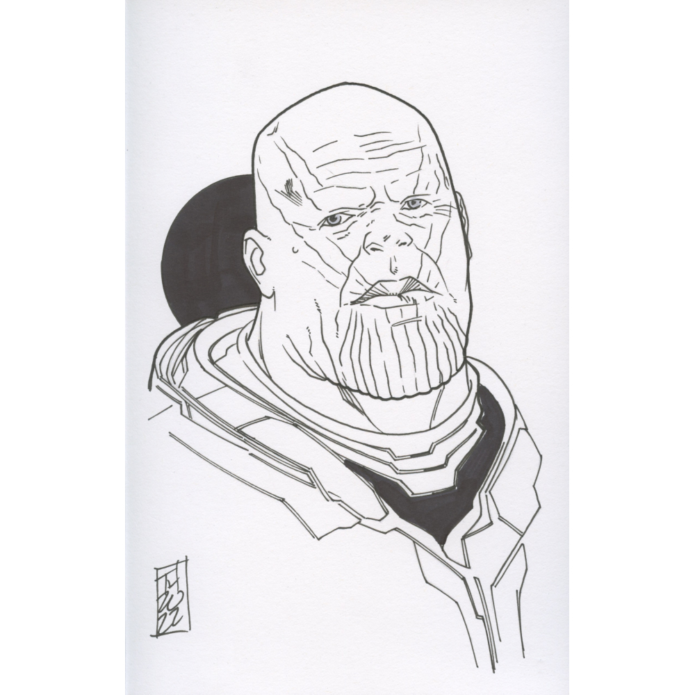 Thanos | Marvel Comics - Signed ORIGINAL Drawing by Tom Hodges (1/1 ...