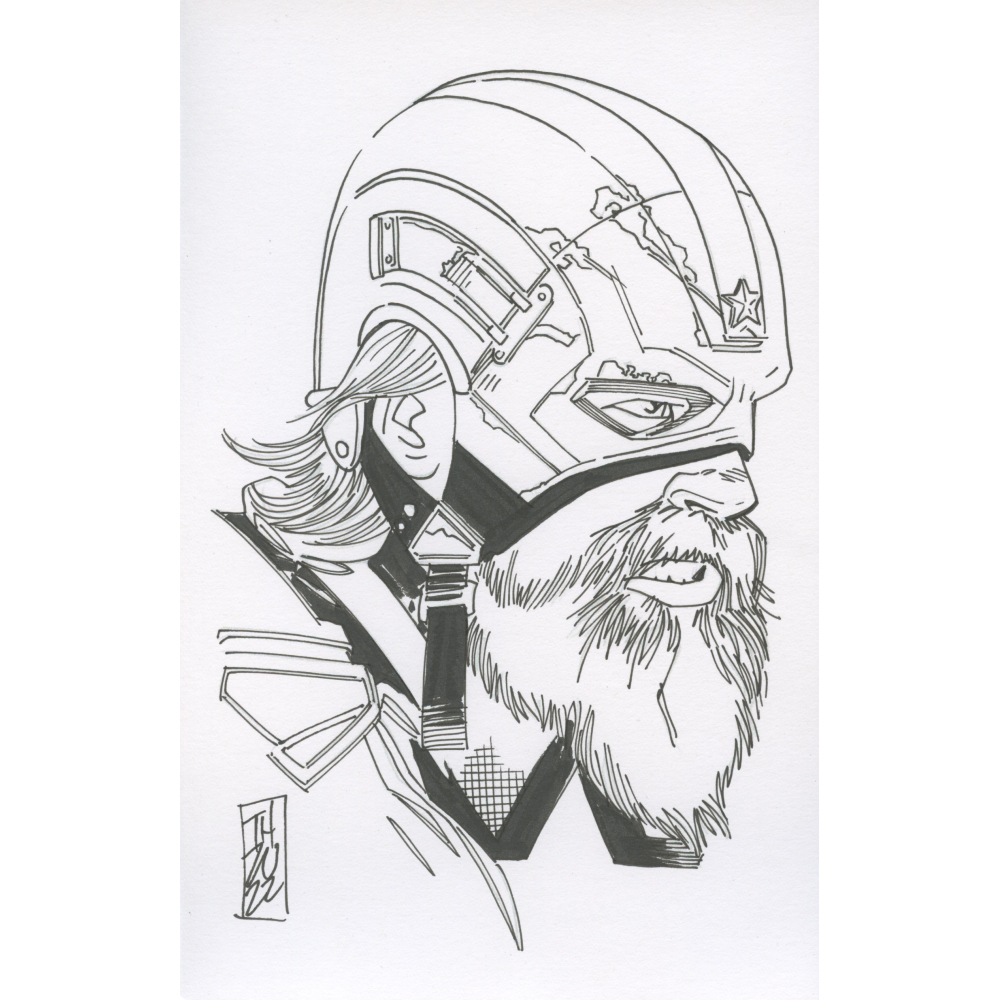 The Red Guardian | Marvel Comics - Signed ORIGINAL Drawing by Tom ...