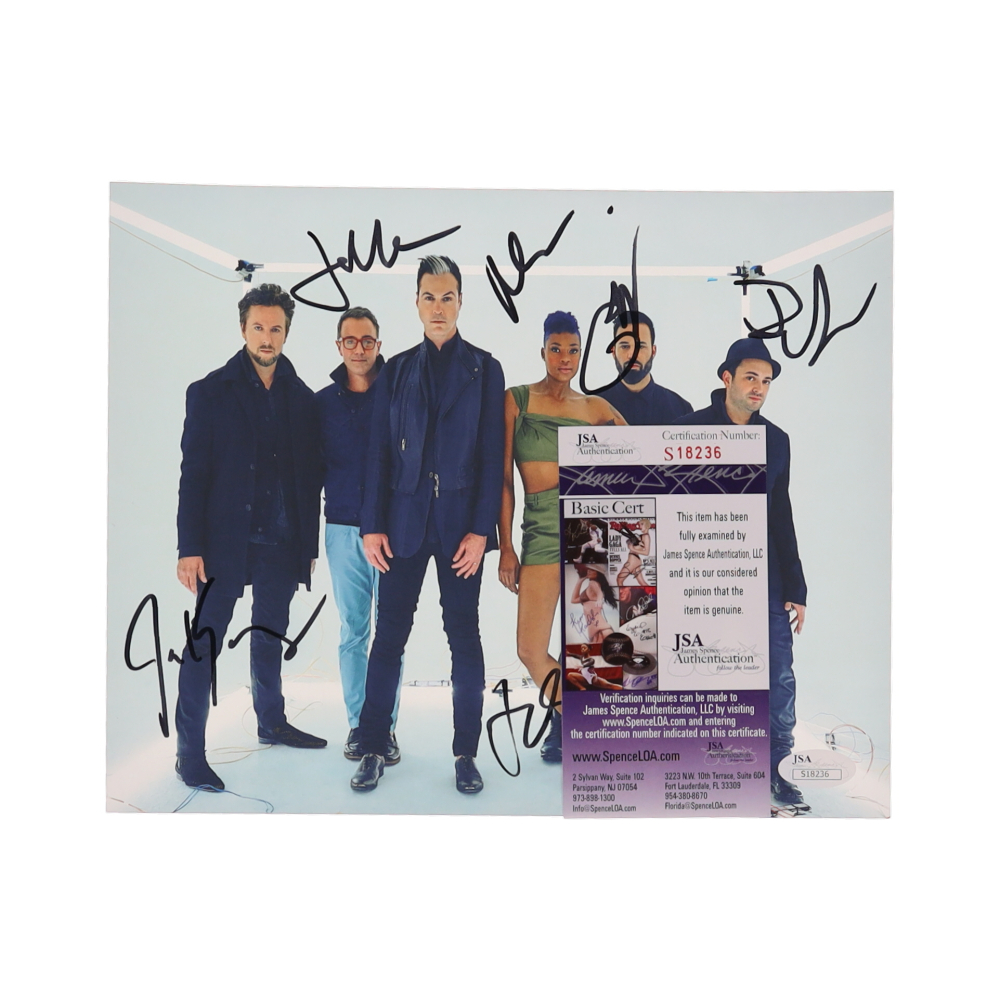 Fitz & The Tantrums Signed 8x10 By (6) With Fitz, James King, John Wicks, Noelle Scaggs (JSA ...