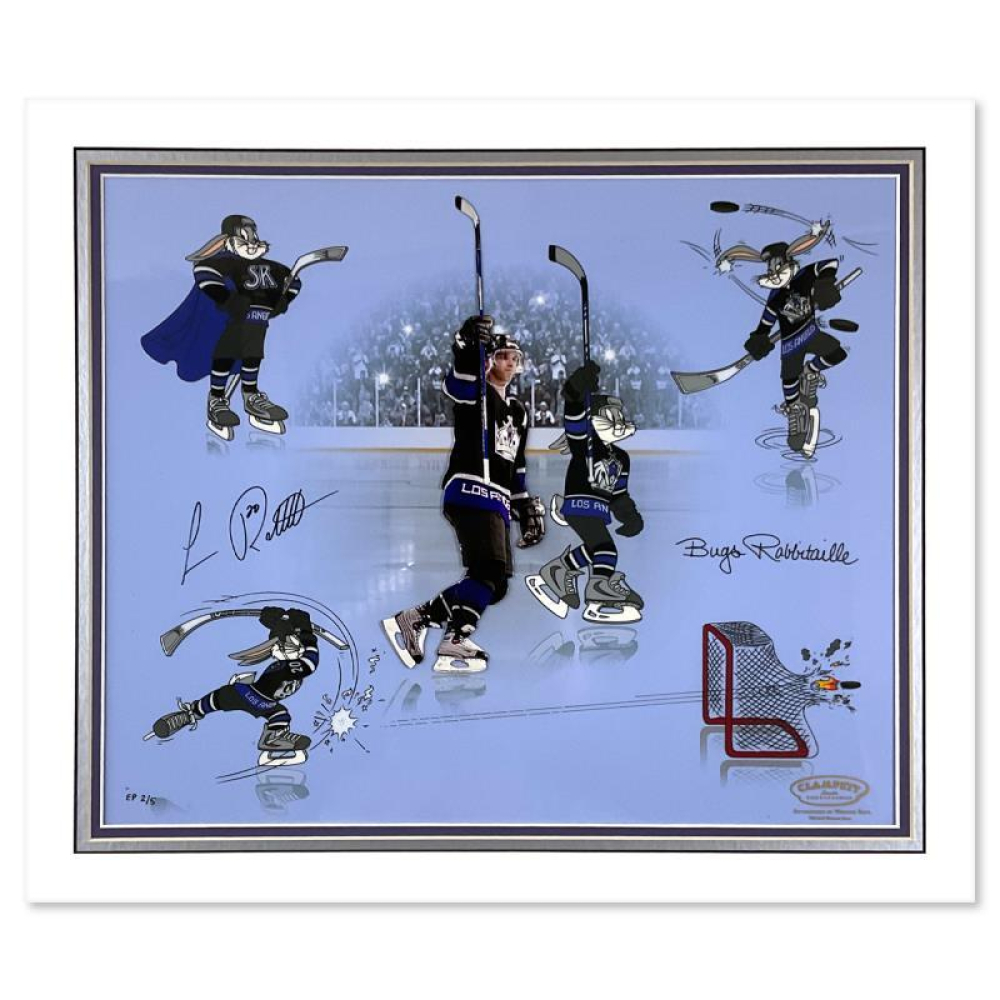 Luc Robitaille Signed "Bugs Rabitaille" LE 20x23 Hand Painted Sericel ...