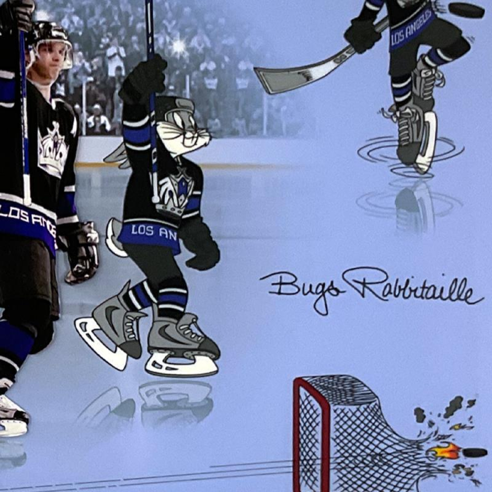 Luc Robitaille Signed "Bugs Rabitaille" LE 20x23 Hand Painted Sericel ...