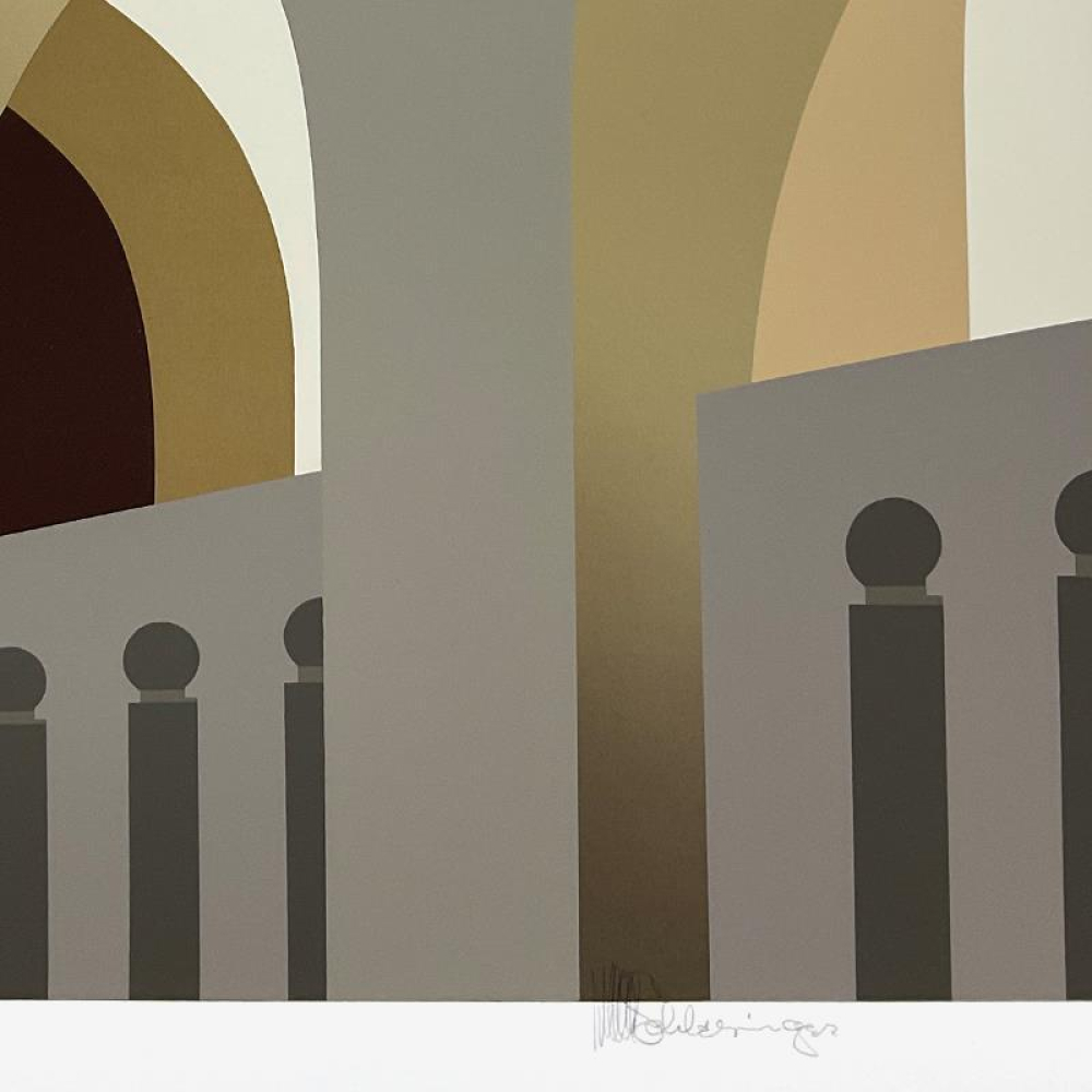 William Schlesinger Signed "Patio Del Sol" LE 30x26 Serigraph (PA ...