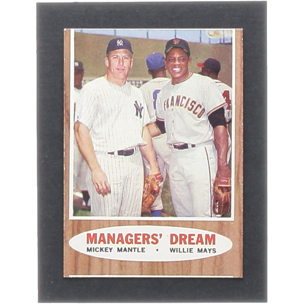 Mickey Mantle / Willie Mays 1962 Topps #18 Managers Dream | Pristine ...
