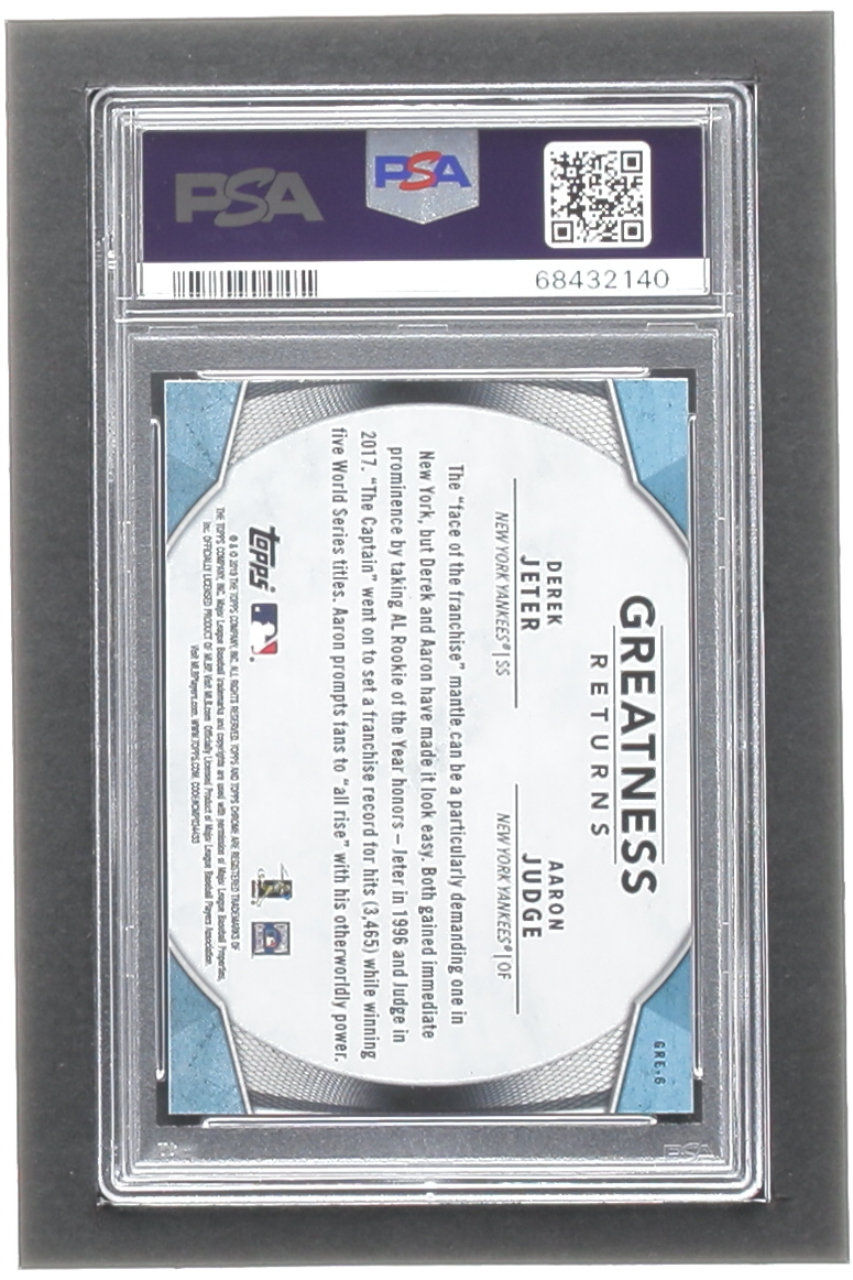Aaron Judge / Derek Jeter 2019 Topps Chrome Greatness Returns #GRE6 ...