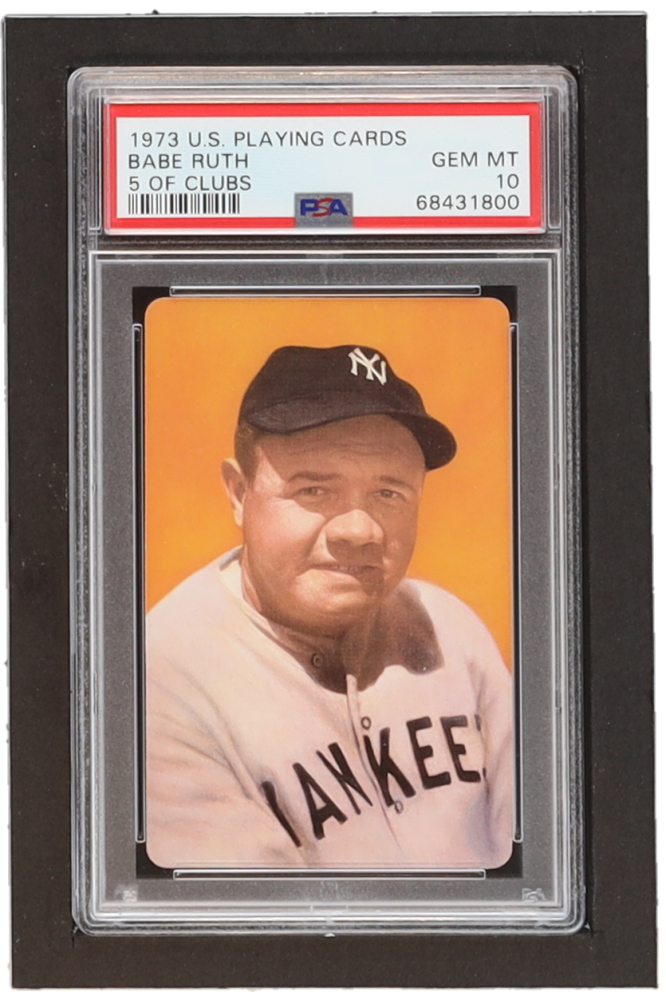 Babe Ruth 1973 U.S. Playing Cards Five of Clubs (PSA 10) | Pristine Auction